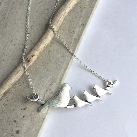 JPeace Designs | Jewelry | Silver Birds On A Wire Necklace | Poshmark